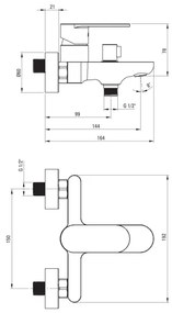 Deante BGA_N10M - Vanová baterie ALPINIA černá