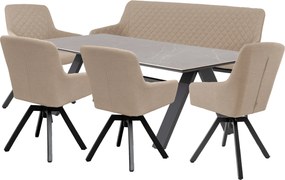 Doppler NOVA PARIS LIKA-TEX® zahradní sedací souprava 4+1+1 mocca