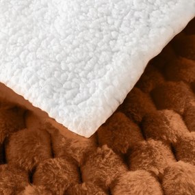 Světle hnědá deka z mikroplyše 220x240 cm Frosty – douceur d'intérieur