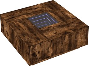 Konferenční stolek s Infinity LED kouřový dub 100 x 100 x 40 cm 3284046