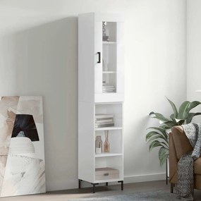vidaXL Skříň highboard 34,5 x 34 x 180 cm kompozitní dřevo [3199368] Barva: bílá s vysokým leskem