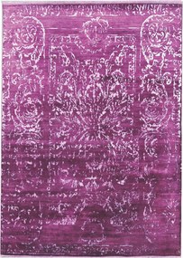 Ručne viazaný kusový koberec Diamond DC-JK 2 Purple / silver (overdye), 140x200, fialová, kancelária, Diamond Carpets India