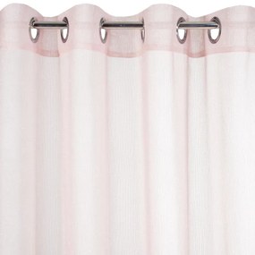 Růžová záclona na kroužcích ARIANA 140x250 cm