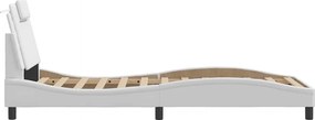Rám postele Viana bez matrace bílý 90x190 cm umělá kůže 3208062