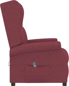 Elektrické polohovací křeslo ušák vínové textil 3098322