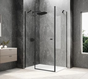 Polysan Polysan, GLOBE BLACK obdélníková sprchová zástěna 800x900mm, čiré sklo, levá, GB1080-3315LB