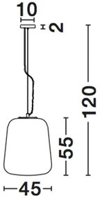 Nova Luce Závěsné svítidlo OLIVERIO, 45cm, E27 1x12W