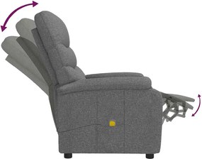 Masážní křeslo tmavě šedé textil 321227