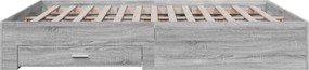 Rám postele se zásuvkami šedý sonoma 200 x 200 cm kompozit 3280361