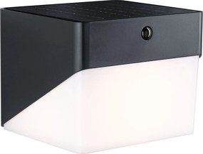 P 95746 Hybrid LED venkovní nástěnné svítidlo Lioren domovní 230V + solární IP44 hranaté 170x170mm 3000K 2,3W 230V černá - PAULMANN