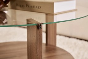 Designový konferenční stolek Eleanora 75 cm vzor ořech