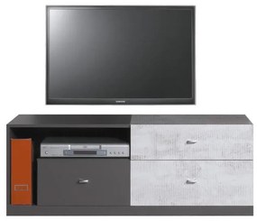Meblar TV stolek Tablo TA8 Barva: grafit + bílý lux + atlantic