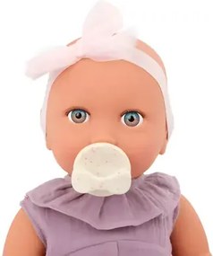 LULLABABY Panenka 35 cm v overalu s čelenkou Lila / od 2 let