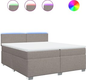 Box spring postel s matrací taupe 200x200 cm textil 3288292