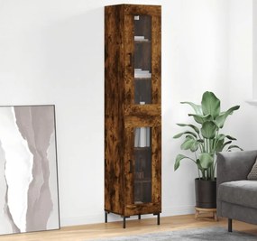 vidaXL Skříň highboard 34,5 x 34 x 180 cm kompozitní dřevo [3199425] Barva: kouřový dub