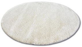 Luxusní kusový koberec Shaggy Azra krémový kruh 120cm