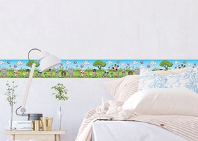 Dětská samolepící bordura na zeď Zvířata | 5 m x 13.8 cm | DWBD8011