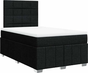 Box spring postel s matrací černá 120x190 cm textil 3293909