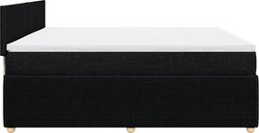 Box spring postel s matrací černá 200x200 cm textil 3287558