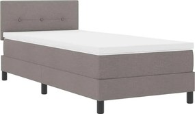 Postel s boxspringem s čelo Taupe 90 x 200 cm textil 3338661