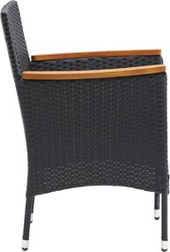 vidaXL Zahradní jídelní židle 4 ks polyratan [310566] Barva: Černá