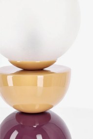 Kovová stolní lampa se skleněným stínidlem (výška 33 cm) Malton – Bizzotto