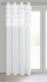 ZÁCLONA NA KROUŽCÍCH AURA 140X250 CM BÍLÁ