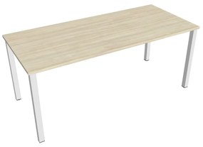 Stůl jednací rovný 180 cm - Hobis Uni UJ 1800 Dekor stolové desky: akát, Barva nohou: bílá