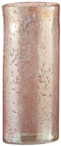 Tmavě růžová skleněná oválná váza Sianel - 13*9*30 cm