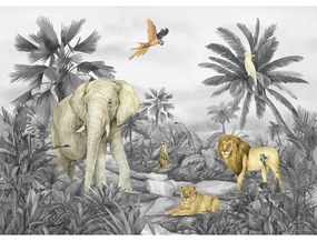 Dětská fototapeta Jungle 252 x 182 cm, 4 díly