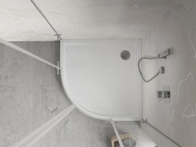 Mexen Flow+, čtvrtkruhová sprchová vanička 90 x 90 cm, bílá lesklá, 46Q109090H