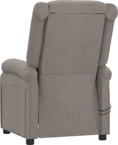 Elektrické masážní křeslo taupe textil 3098366