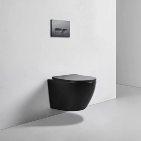 Aplomo Ferrara Slim Rimless WC závěsné se sedátkem, black