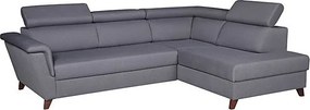Casarredo - Komfort nábytek Rohová sedací souprava GRAVA rozkládací s úložným prostorem, pravá, látky A1 | potah: rosario 59,barva: N12 bílá