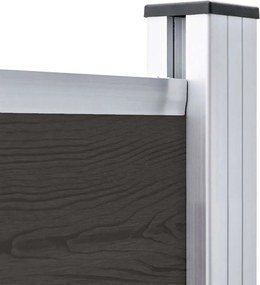 Plotový dílec WPC 175 x 146 cm černý 148985