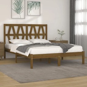 vidaXL Rám postele masivní borovice 135 x 190 cm Double [3103975] Barva: Přírodní