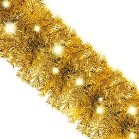 Vánoční girlanda s LED světýlky 10 m zlatá 329202