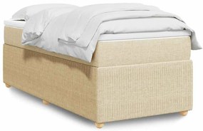 Box spring postel s matrací krémová 90x200 cm textil 3285544
