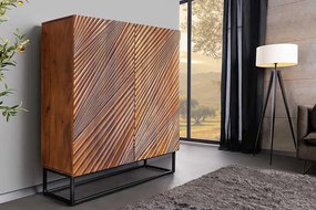 Luxusní skříňka z mangového masivu Wire hnědá 100cm
