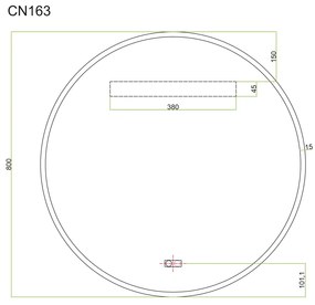 Mereo zrcadlo kulaté 80 cm s LED osvětlením CN163