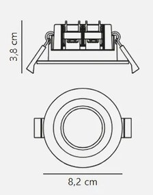 Nordlux Vestavné stropní LED svítidlo Clyde 8 Teplota světla: 4000K - denní bílá