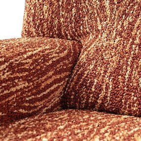 Bielastické potahy UNIVERSO NOVÉ žíhané cihlové klubové křeslo (š. 50 - 70 cm)