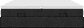 Osmanský rám postele s matrací černý 200x200cm textil 3311250