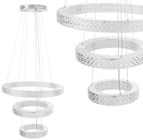 Toolight Závěsné LED osvětlení Crystal LE8 MS008-CP chrom