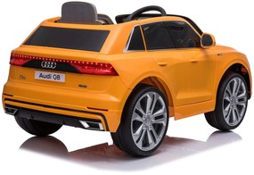 Dětské elektrické autíčko s dálkovým ovládáním BestBerg BBCC-70O – Audi Q8 / nosnost 30 kg / Li-Ion baterie / oranžová