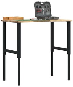 Pracovní stůl 100 x 60 x (71,5–98) cm masivní dubové dřevo 3309695