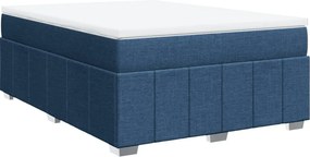 Box spring postel s matrací modrá 140x200 cm textil 3285483