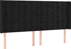Box spring postel s matrací černá 180x200 cm samet 3132935