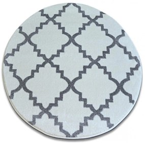 Kusový koberec Mira bílý kruh 120cm