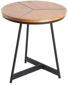 OnaDnes -20% Moebel Living Dubový odkládací stolek Pagli 45 cm s kovovou podnoží